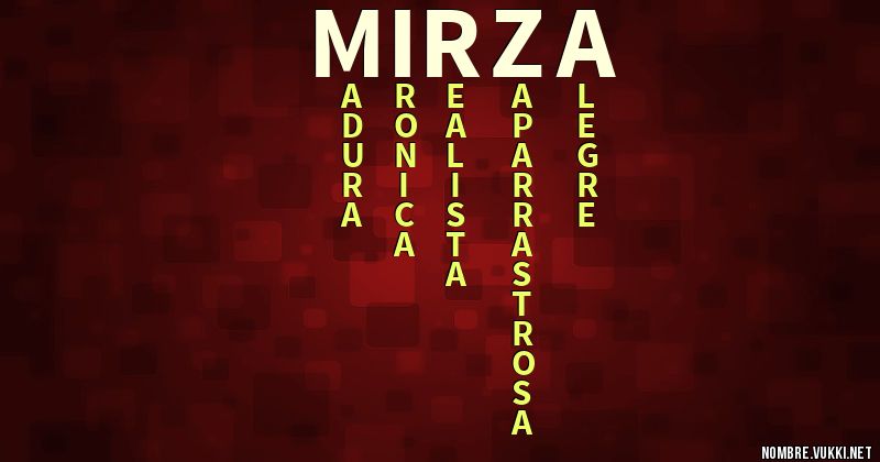 Qué significa mirza