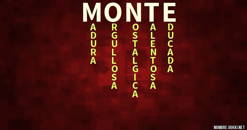 Qué significa monte