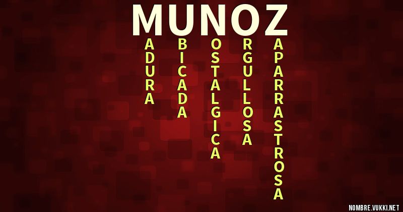 Qué significa muñoz