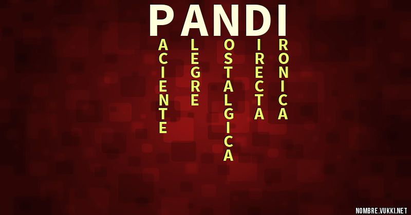 Qué significa pandi
