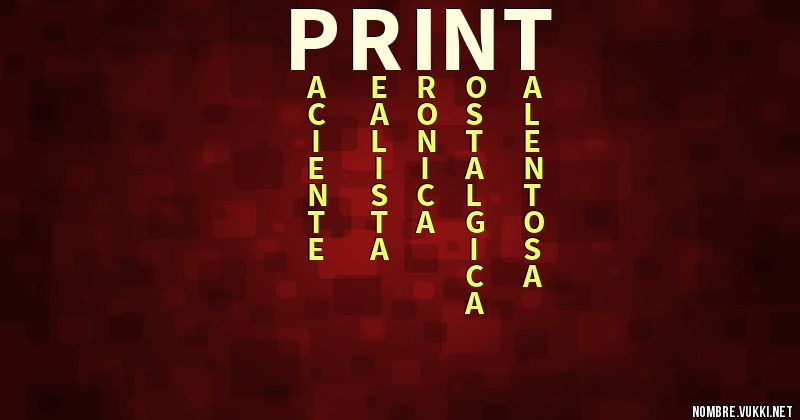Qué significa print