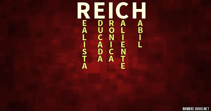 Qué significa reich