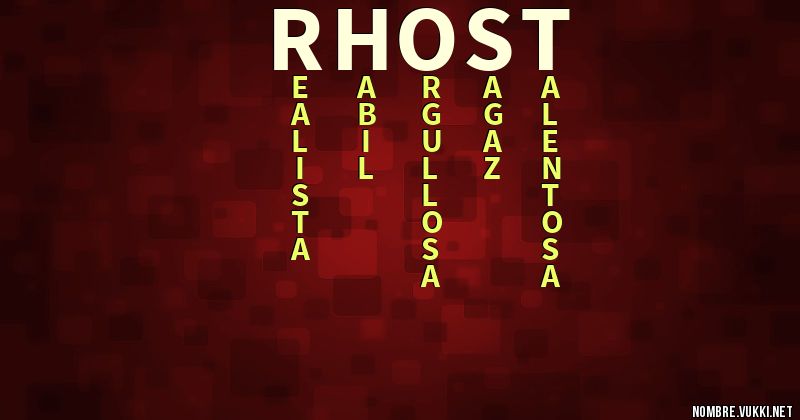 Qué significa rhost