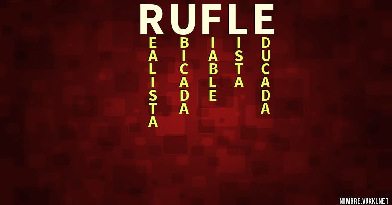 Qué significa rufle