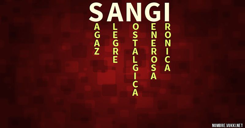 Qué significa sangi