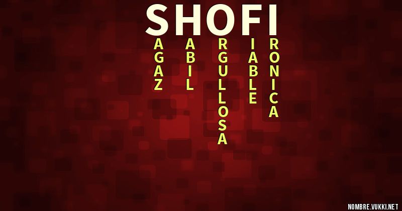 Qué significa shofi
