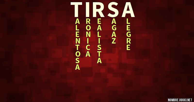 Qué significa tirsa