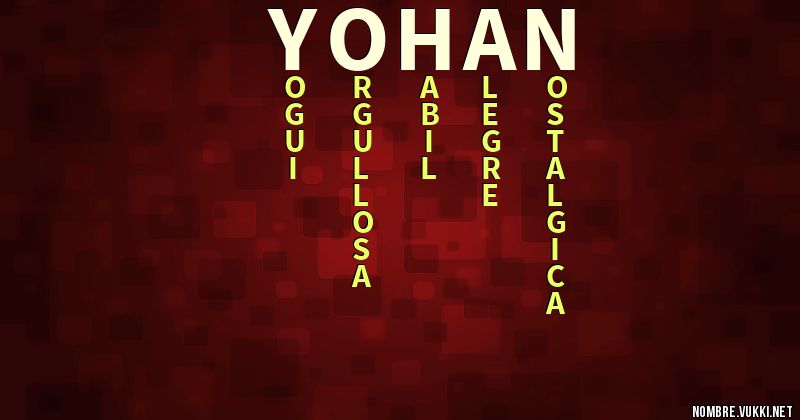 Qué significa yohan