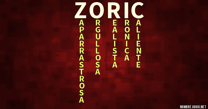 Qué significa zoric