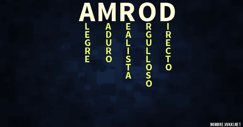 Qué significa amrod