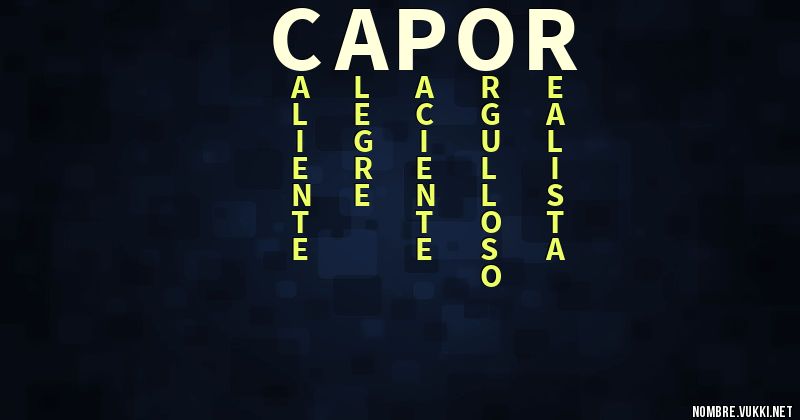 Qué significa capor