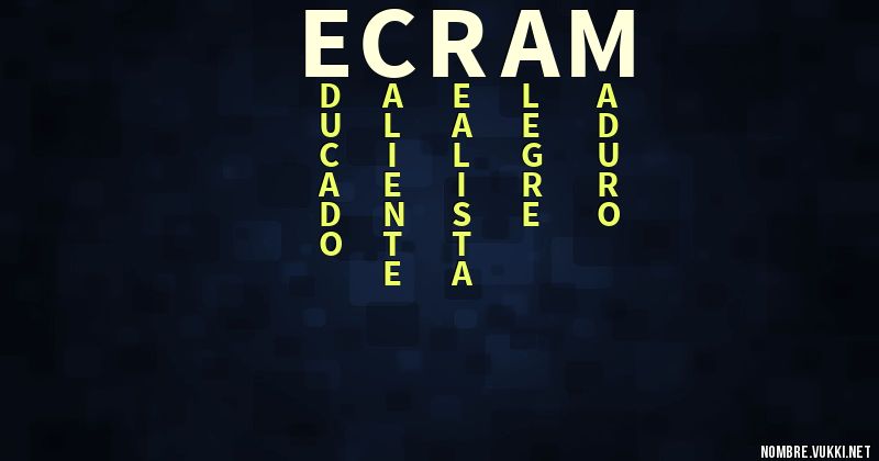 Qué significa ecram