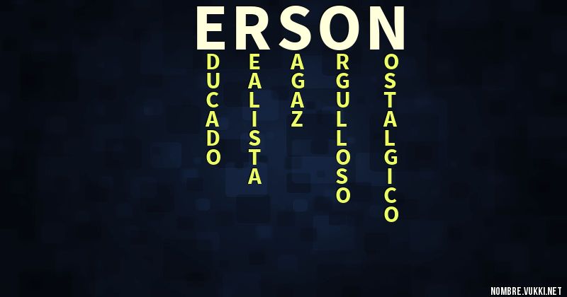 Qué significa erson
