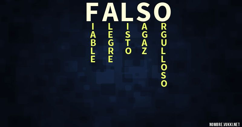 Qué significa falso