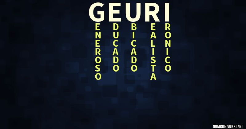 Qué significa geuri