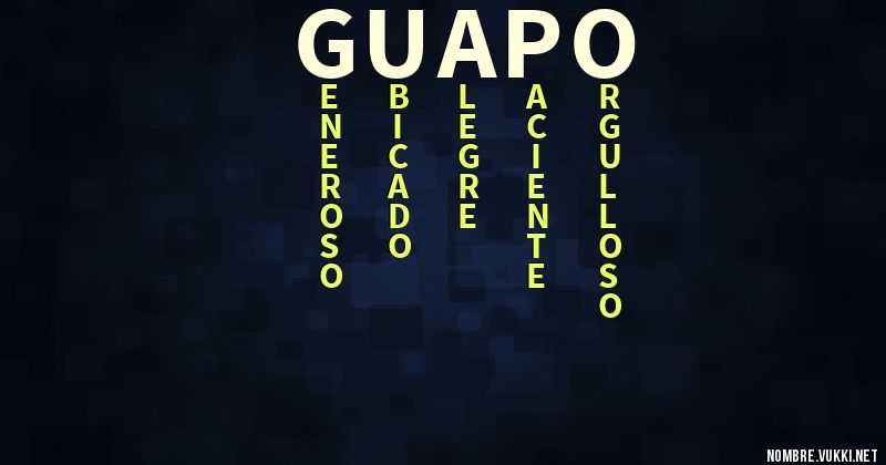 Qué significa guapo