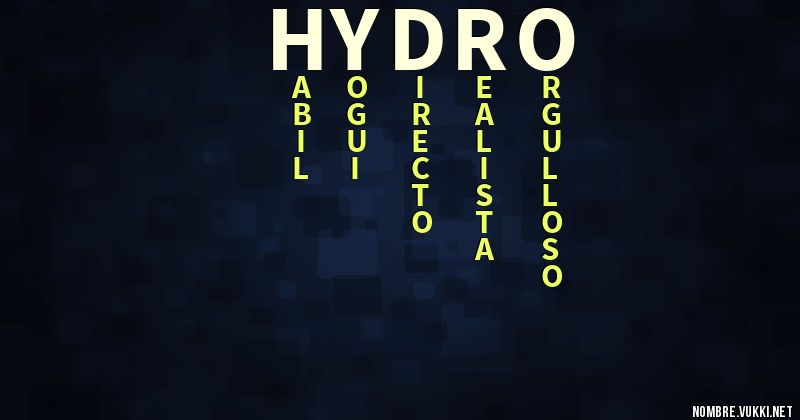 Qué significa hydro