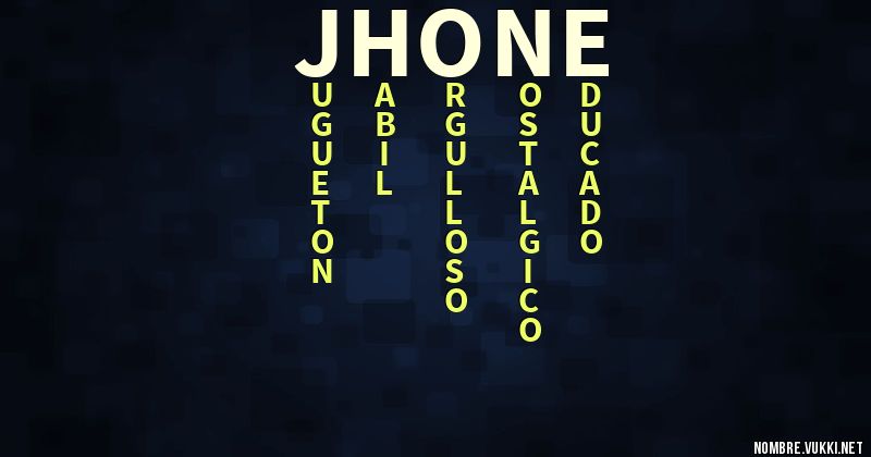Qué significa jhone