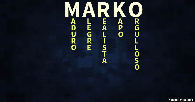 Qué significa marko
