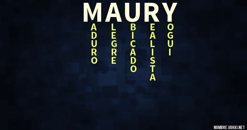 Qué significa maury