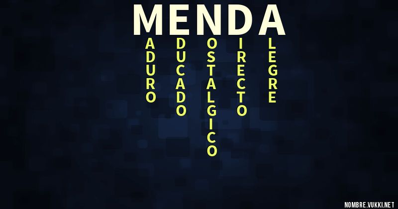 Qué significa menda