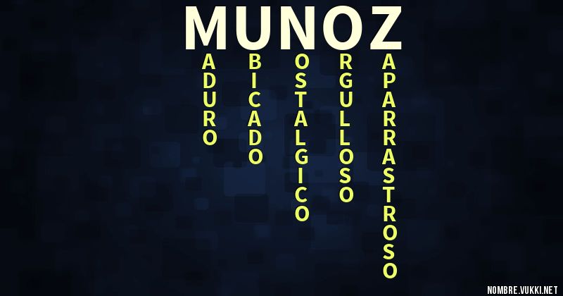 Qué significa munoz