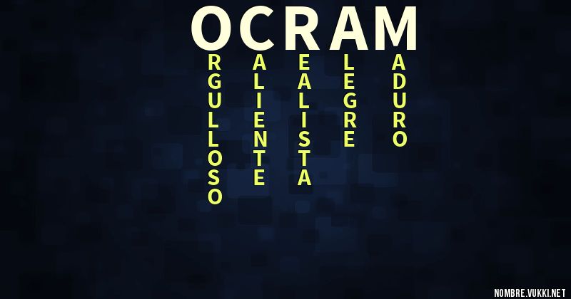 Qué significa ocram
