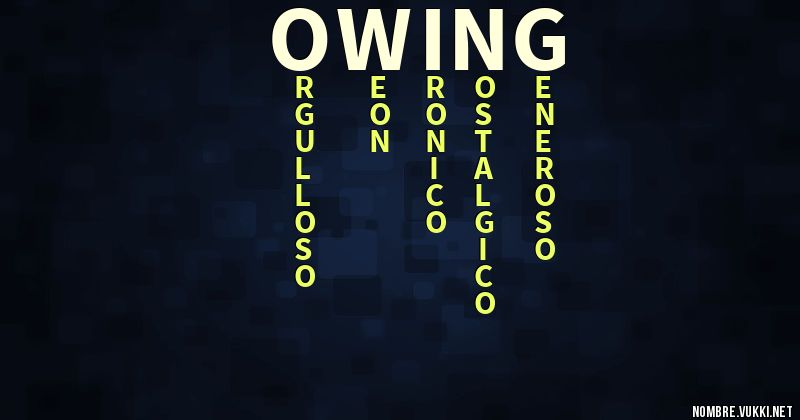 Qué significa owing