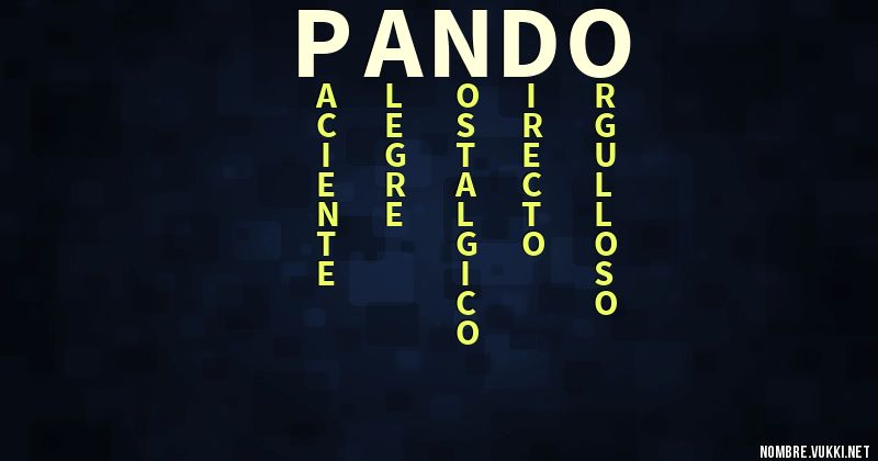 Qué significa pando