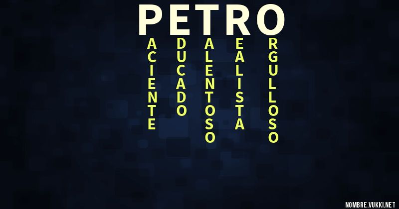 Qué significa petro