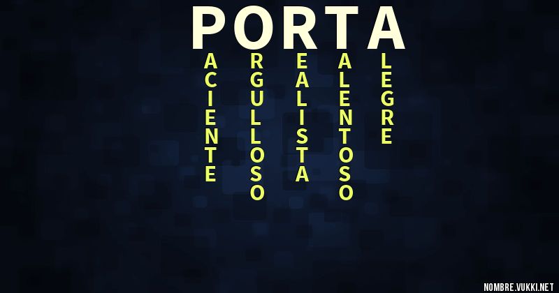 Qué significa porta