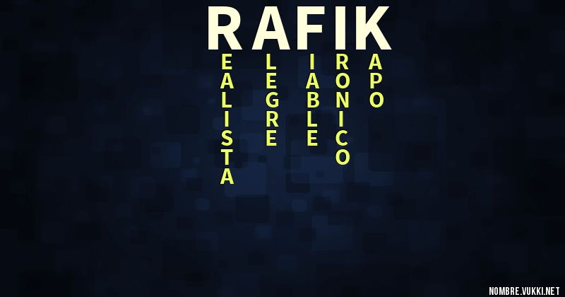 Qué significa rafik