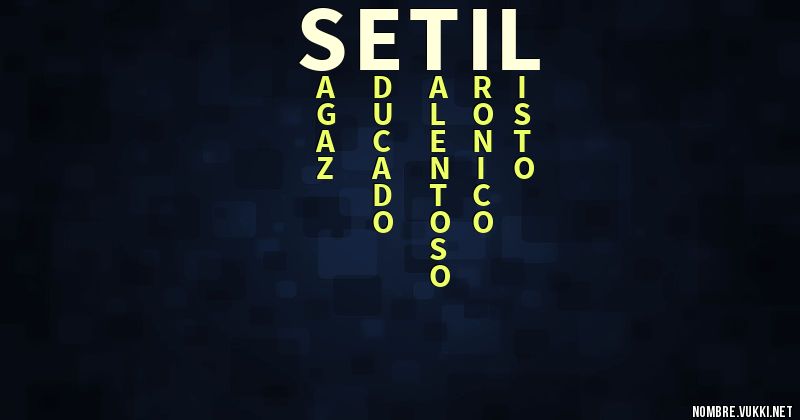 Qué significa setil