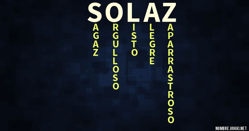 Qué significa solaz