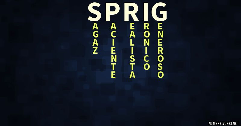 Qué significa sprig