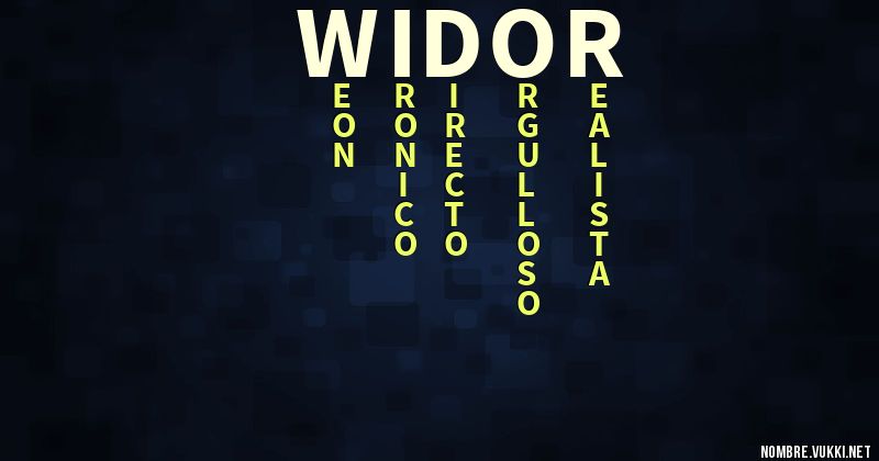 Qué significa widor