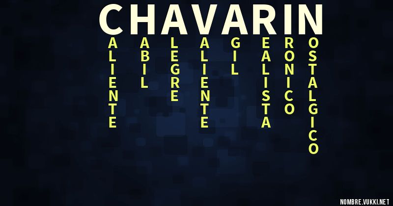 Qué significa chavarin