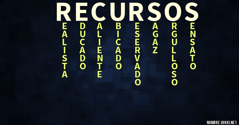 Qué significa recursos
