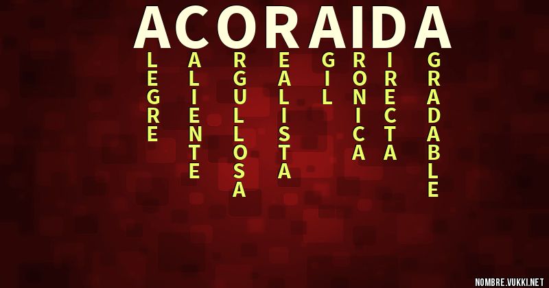 Qué significa acoraida