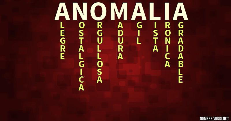 Qué significa anomalía