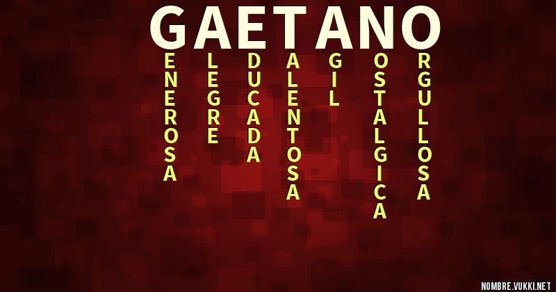Qué significa gaetano