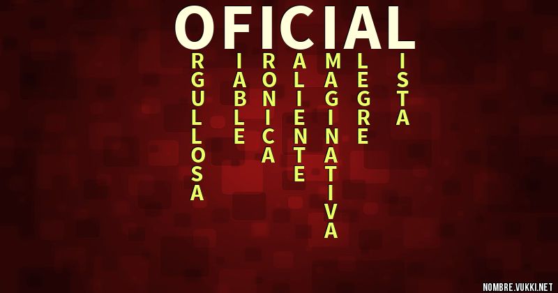 Qué significa oficial