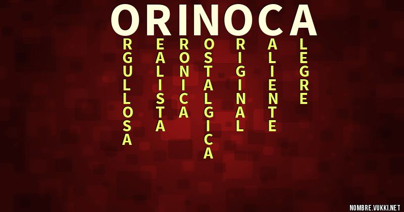 Qué significa orinoca