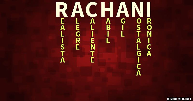Qué significa rachani