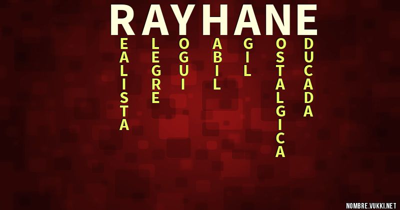 Qué significa rayhane