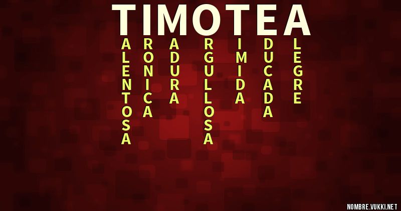 Qué significa timotea