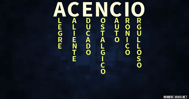Qué significa acencio