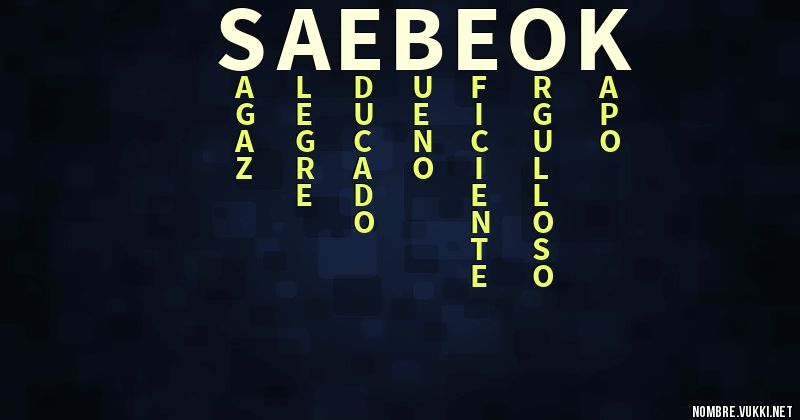 Qué significa sae-beok