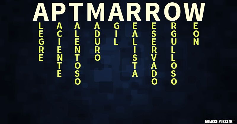 Qué significa aptmarrow