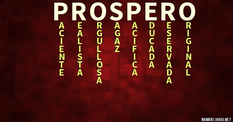 Qué significa prospero